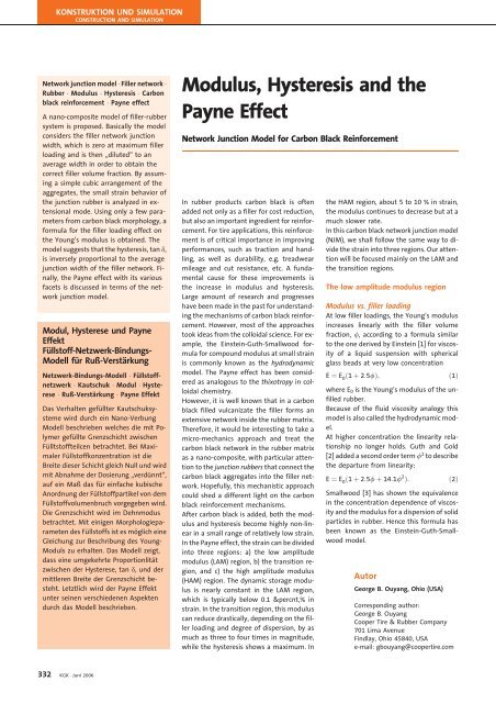 Modulus, Hysteresis and the Payne Effect - KI