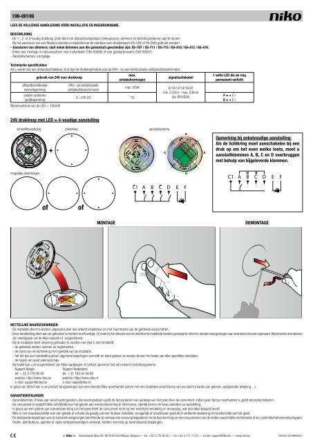Technische Handleiding (pdf, 1.64 MB) - Niko