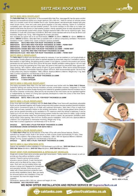 SEITZ HEKI ROOF VENTS V entilation - CAK Tanks Water Systems