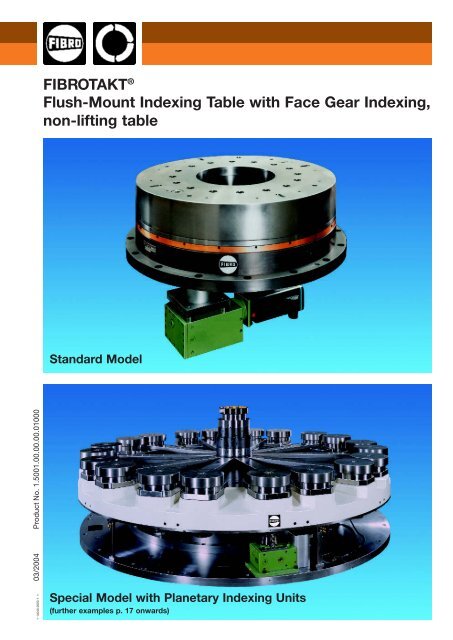 FIBROTAKT® Flush-Mount Indexing Table with Face ... - Fibro, Inc.