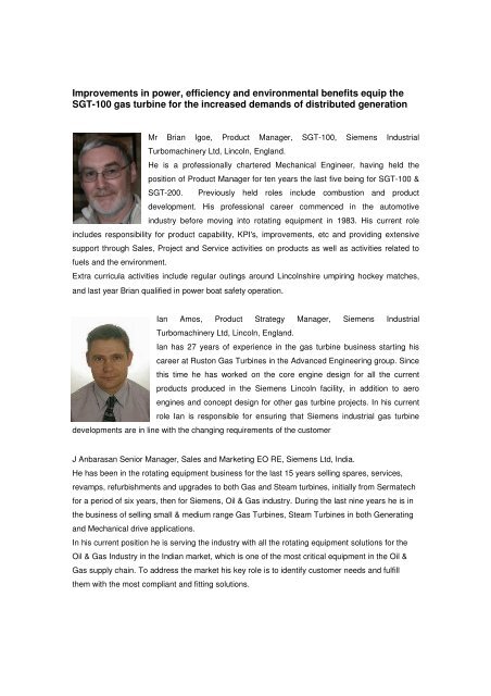 BMIGOE Siemens SGT100 Power-Gen India & Central Asia 2010