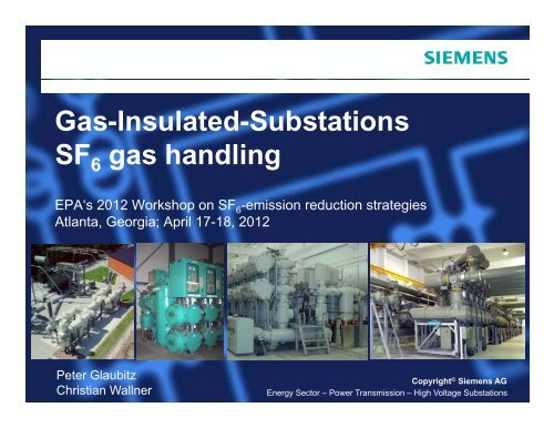 Gas-Insulated-Substations SF6 gas handling
