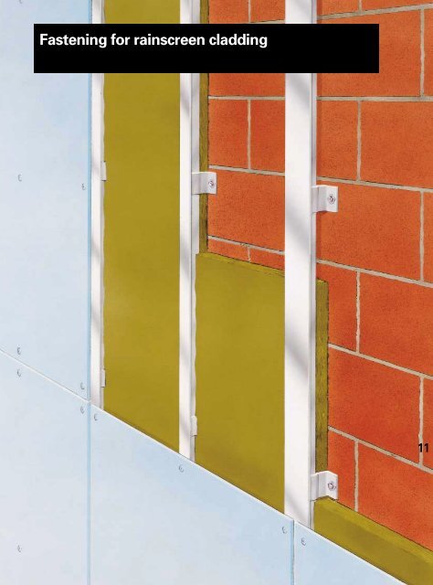 Fastening for rainscreen cladding