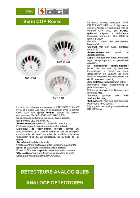 Série COP Reeks - SICLI fire protection