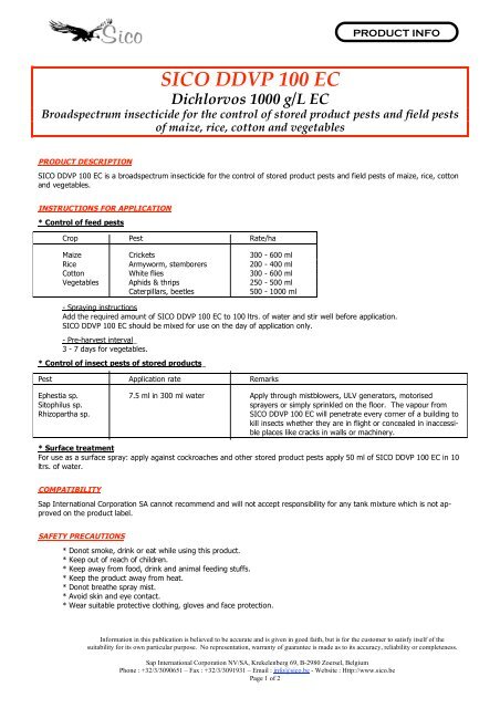 SICO DDVP 100 EC - SAP International