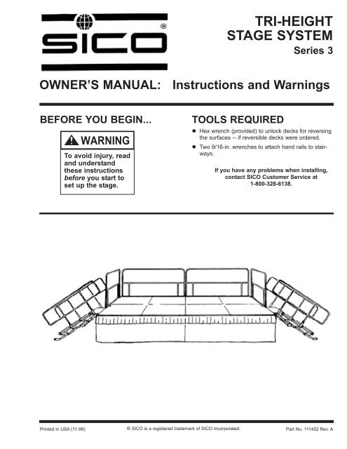 tri-height series stages - Sico Inc.
