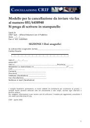 MODULO - Cancellazione CRIF