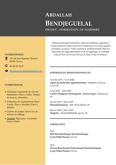 CV Soudeurs