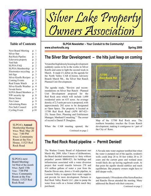 The Silver Star Development - Silver Lake Property Owners ...