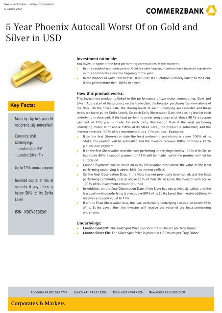 COMMERZBANK 5 Year Phoenix Autocall Worst of on - Oyster Bay ...