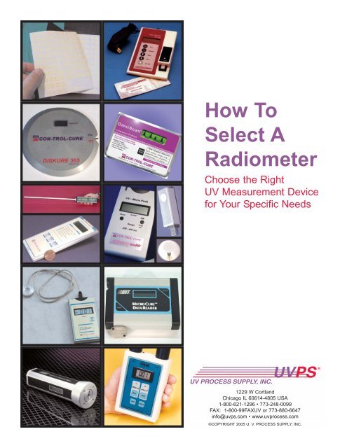 How To Select A Radiometer - UV Process Supply