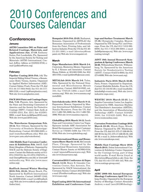 Conferences - Powder Coating