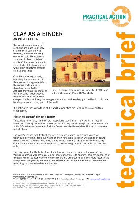CLAY AS A BINDER - Cd3wd.com