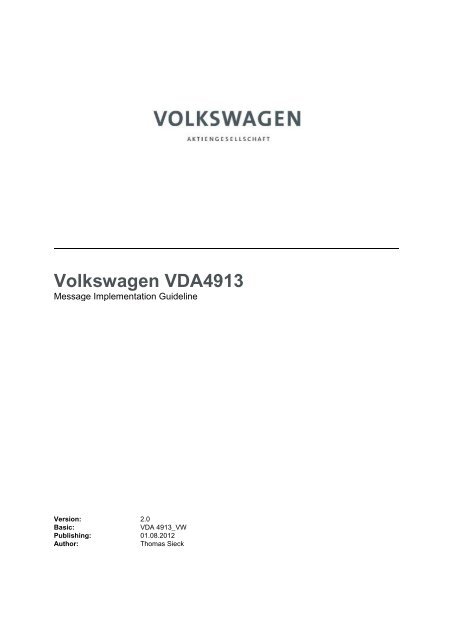 VDA 4913 - EDI