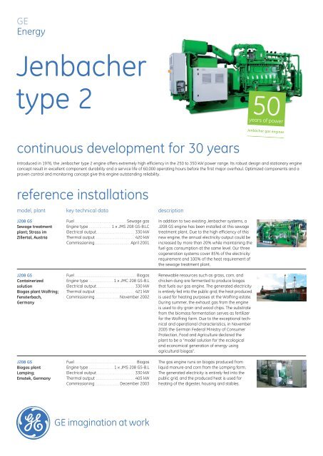 GE Energy Jenbacher type 2