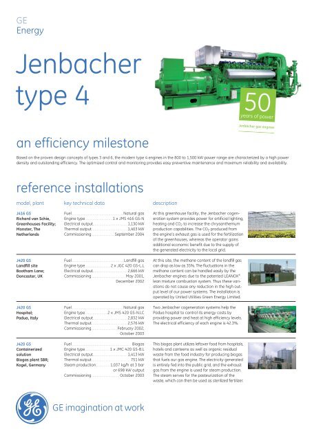 GE Energy Jenbacher Type 4