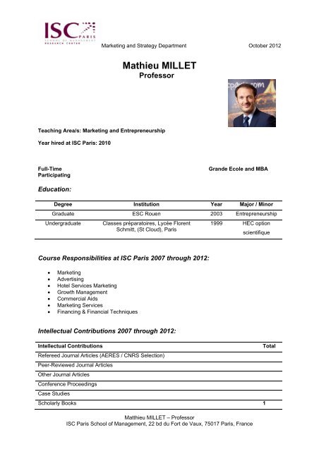 Mathieu MILLET - ISC Paris