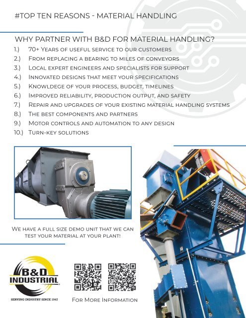 2021 Top 10 Reasons - Material Handling and Drive Systems