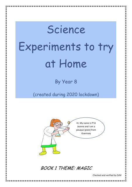 Science Experiments to try at Home