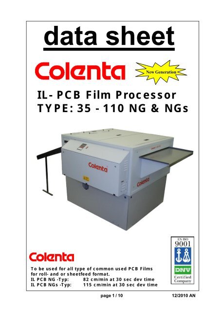 110 NG & Ngs - Colenta