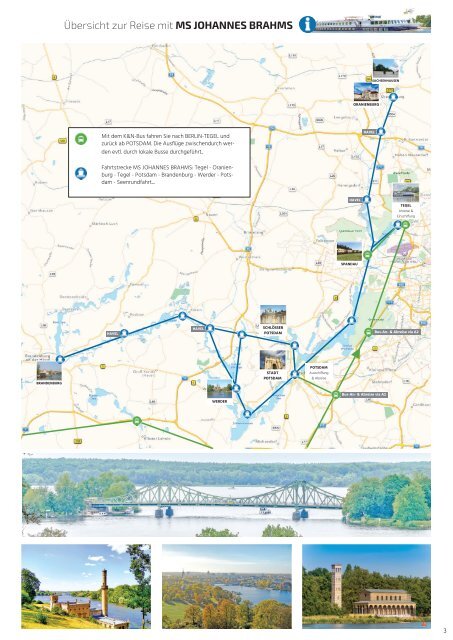 Karte zur FlussKreuzfahrt POTSDAM & PREUSSEN
