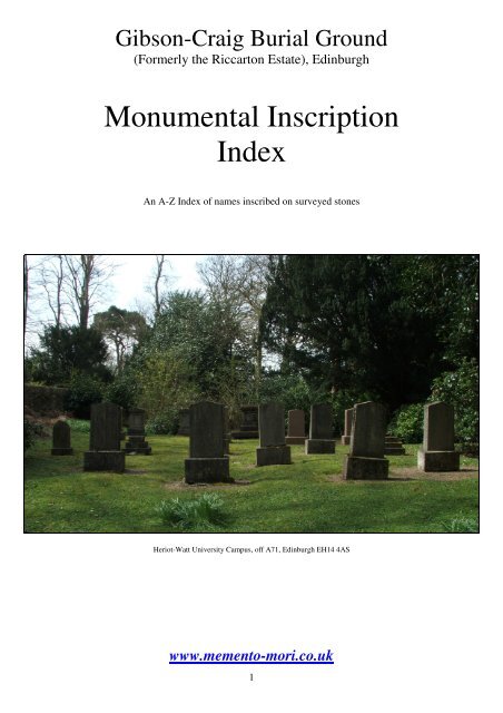 How to order Photographs & Monumental Inscriptions - Memento Mori
