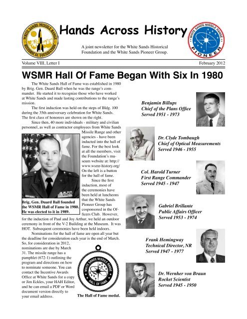 Hands Across History - White Sands Missile Range Museum