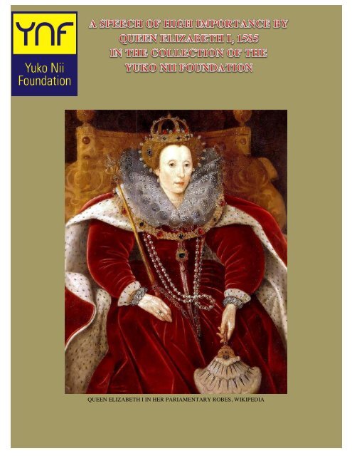 A 16th C. Manuscript Speech by Queen Elizabeth