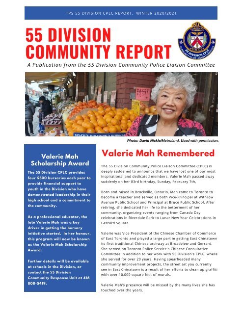 55 Division CPLC Community Report - WINTER 2020/2021