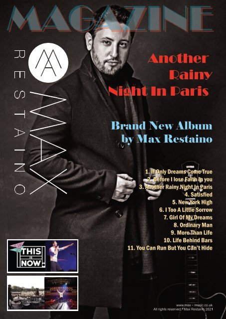 MAX RESTAINO MAGAZINE - Another Rainy Night In Paris