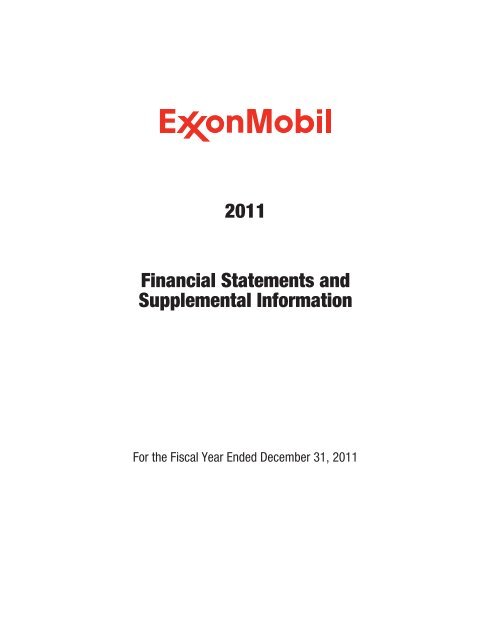 2011 Financial Statements and Supplemental ... - ExxonMobil