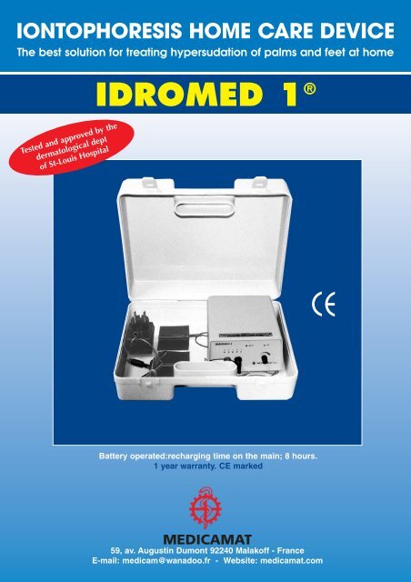 IDROMED 1® Contra-indications Technical ... - Medicamat