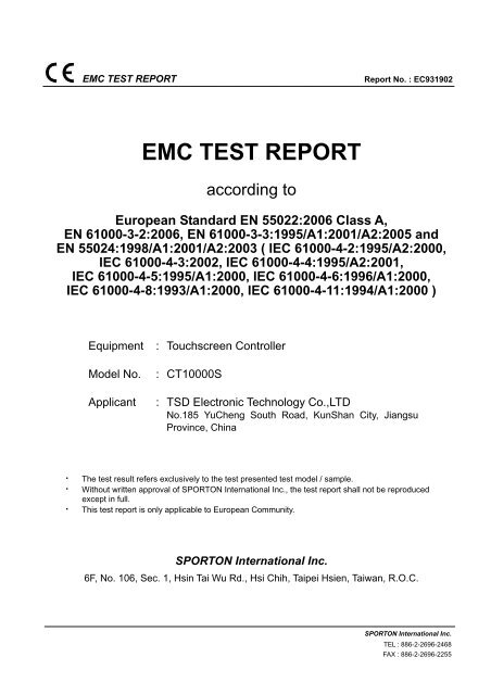EMC TEST REPORT
