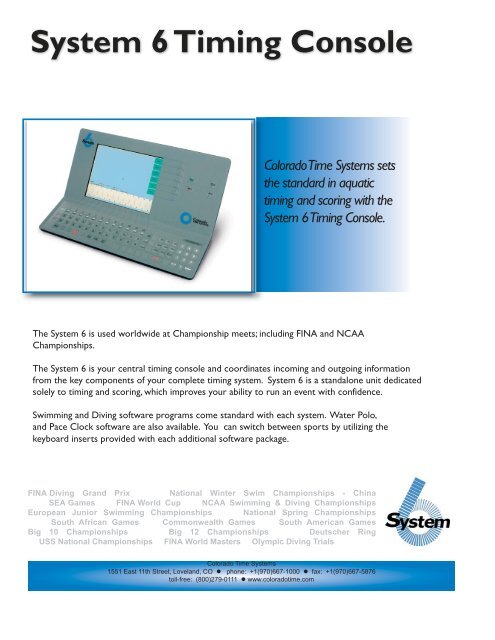 System 6 - Colorado Time Systems