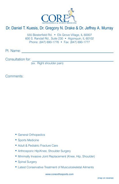 Dr. Daniel T. Kuesis, Dr. Gregory N. Drake & Dr. Jeffrey A. Murray
