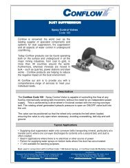 DUST SUPPRESION Spray Control Valve Code 100 - Conflow Valves