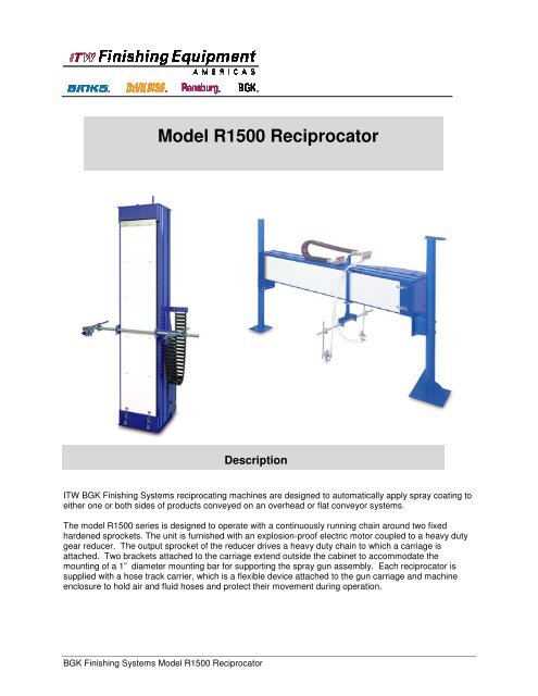 Model R1500 Reciprocator - CCIS