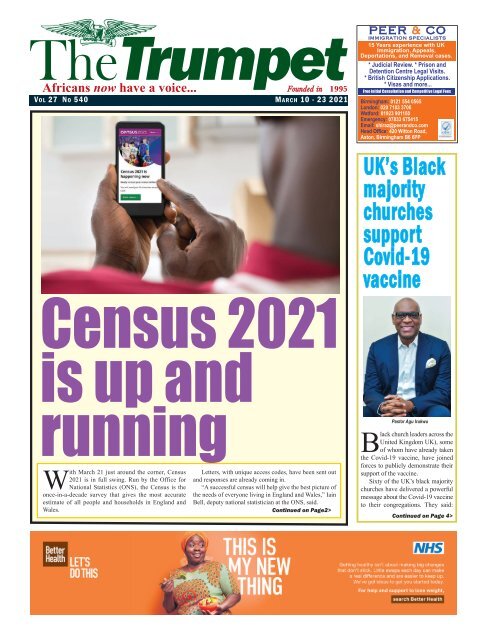 The Trumpet Newspaper Issue 540 (March 10 - 23 2021)