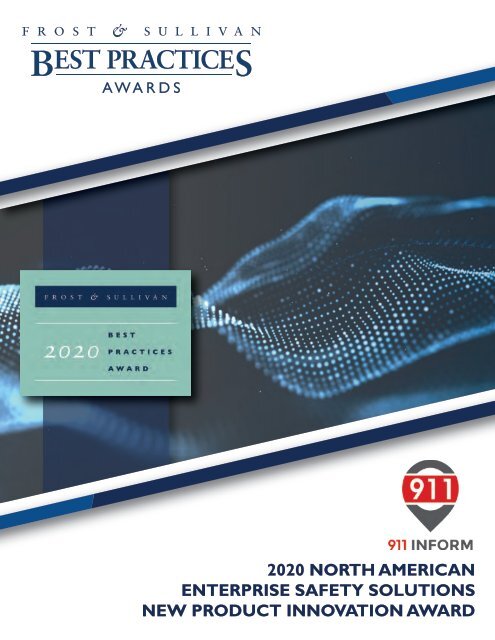 911inform Awarded The 2020 New Product Innovation Award in Enterprise ...
