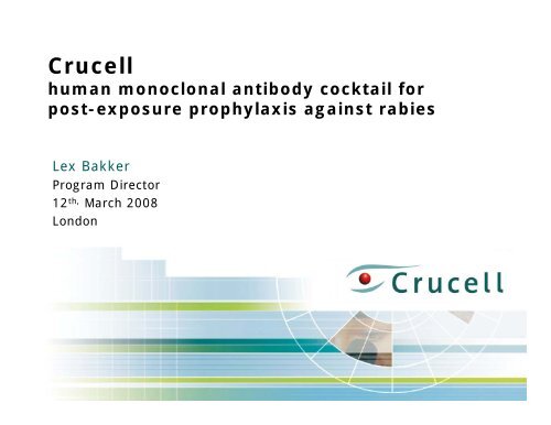 Rabies antibody cocktail CL184 - Crucell
