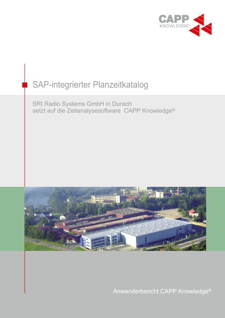 SAP-integrierter Planzeitkatalog - Zeitplanung in SAP mit CAPP ...
