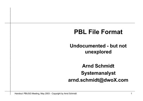 PBL File Format