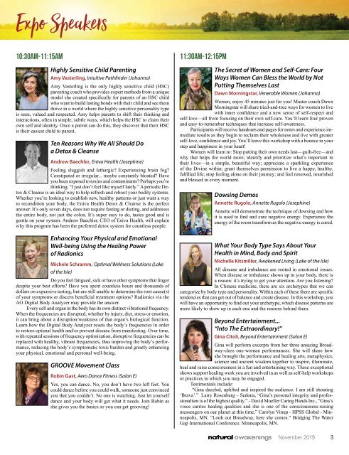 2019 Your Shining Life Expo Presenters