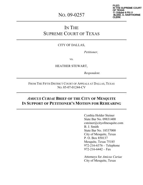 Final Amicus Brief Supreme Court Of Texas