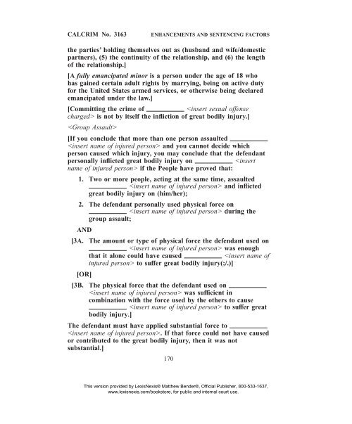 CALCRIM No. 3163 ENHANCEM