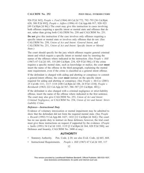 CALCRIM No. 252 POST-TRIA