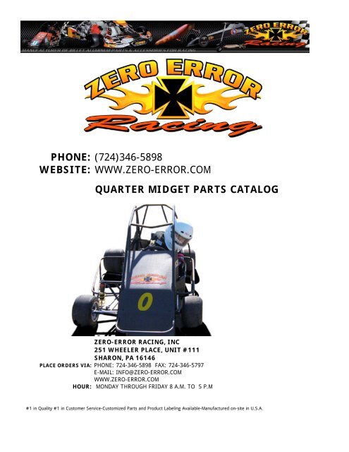 Zero Error Racing, Inc.- Rear Axle Parts & Accessories for use on ...