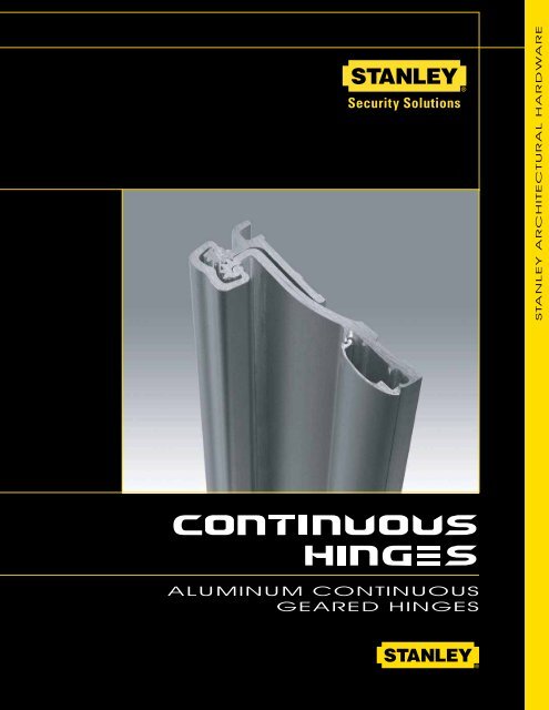 aluminum continuous geared hinges - Stanley Commercial Hardware