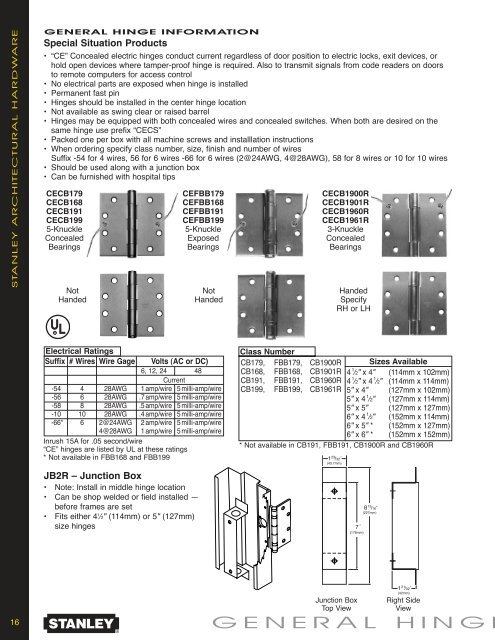 STANLEY ARCHITECTURAL HAR