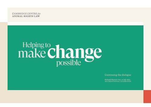 Cambridge Centre for Animal Rights Law - Brochure